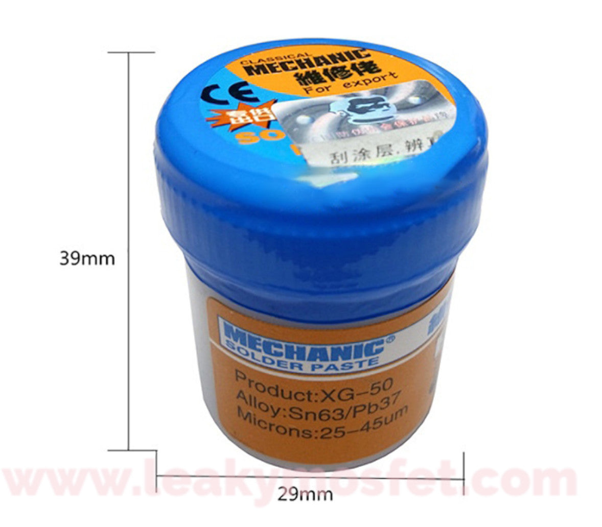 Solder Paste Mechanic XG-50 35g 183 degrees melting point - Leaky MOSFET
